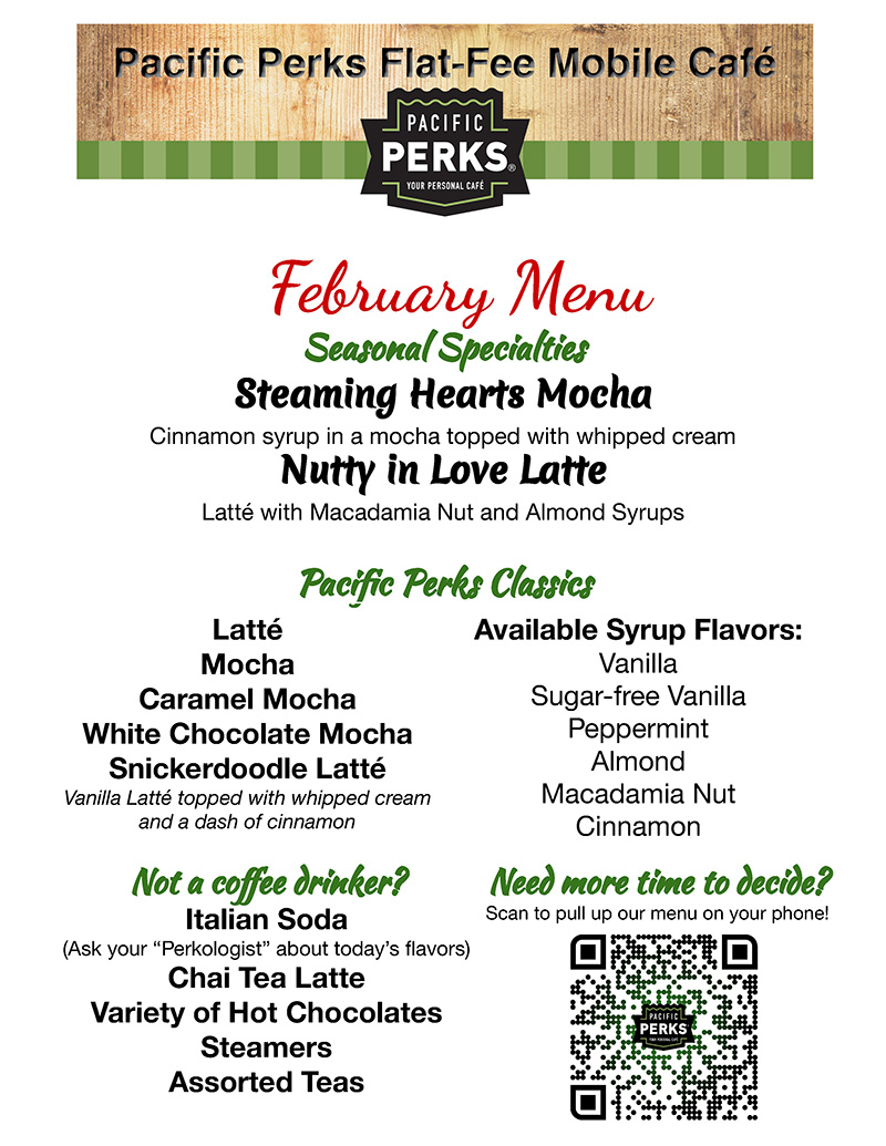 Menu - Pacific Perks Coffee